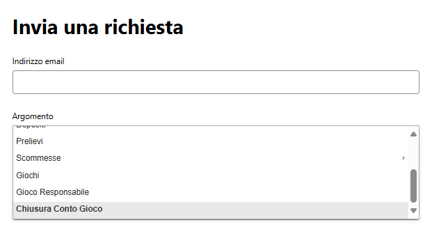 Modalità di richiesta chiusura Conto Gioco – Planetwin365